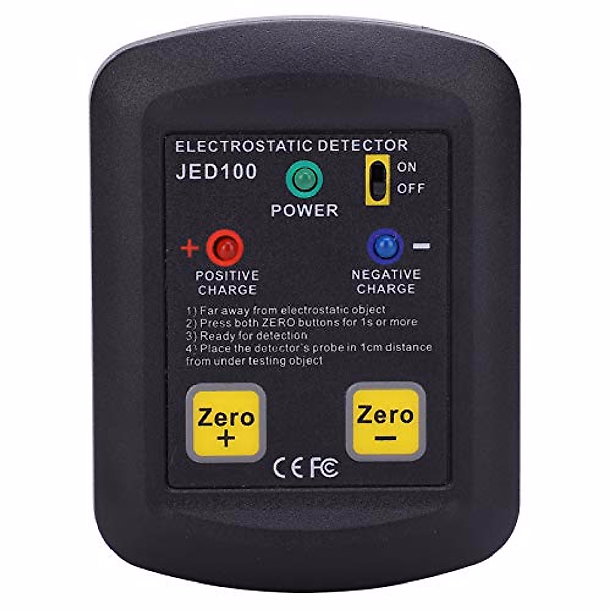 Hand-held Static Meter, Positive & Negative Dual Indicator Tester, 100v-20kv Non-Contact Electrostatic Field Testing Tool for Fiber Yarn Fabric Carpet Board Paper Rubber