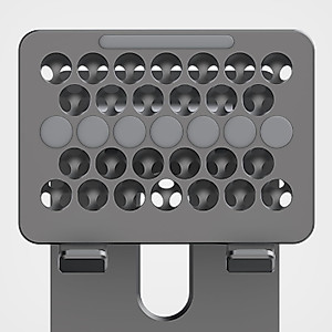 DREWCHAN Stand Holder for Desk Adjustable Aluminum Stand Holder Unversal Cell Phone Dock Home Office Desk Accessories Compatible with iPad Pro 11, 12.9/iPad 10.9 10th; Surface Pro (Grey)