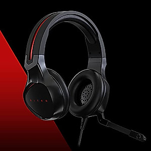 Acer Nitro Gaming Headset with Flexible Omnidirectional Mic, Adjustable Headband, Black