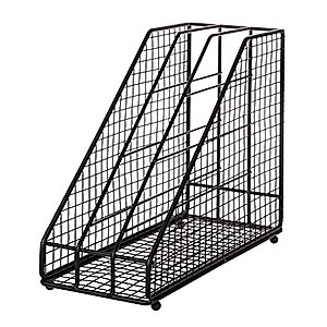 Home Zone Living Desk Document File Tray Organizer | Sort Workspace Office Supplies, Paper and Notebooks | Vertical Sorter (Black),File Sorter,3-Tier Vertical (Slim),CAD1048U