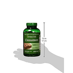 Puritans Pride Cinnamon 500 Mg, Helps Support Sugar Metabolism, 400 Count
