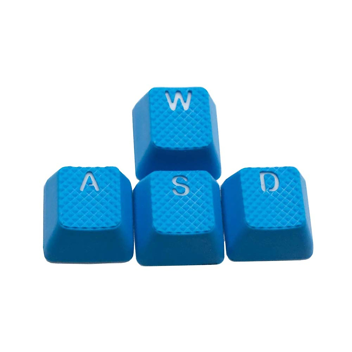 Tai-Hao Rubber Gaming Backlit Keycaps Set - 8 Keys Rubberized DoubleShot Key Caps for Cherry MX Mechanical Keyboards Compatible OEM Include Key Puller (Blue-8 Keys)