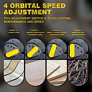 RIDA Cordless Jig Saw, 20V Jigsaw 0-2700 SPM Adjustable Speed, ±45° Bevel Cutting with LED Light, 2.0Ah Battery & 1 Hour Fast Charger, 4Pcs Blades for Woodworking New Year presents