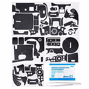 Anti-Scratch Anti-Wear Camera Skin Cover Protector Film for Canon EOS R6 Camera Body Protective Decoration Sticker - Woven Black