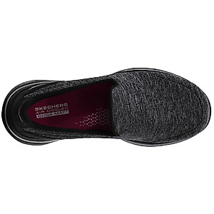 Skechers Women's GO Walk 5-Honor Sneaker, Black/Black, 7.5 Wide