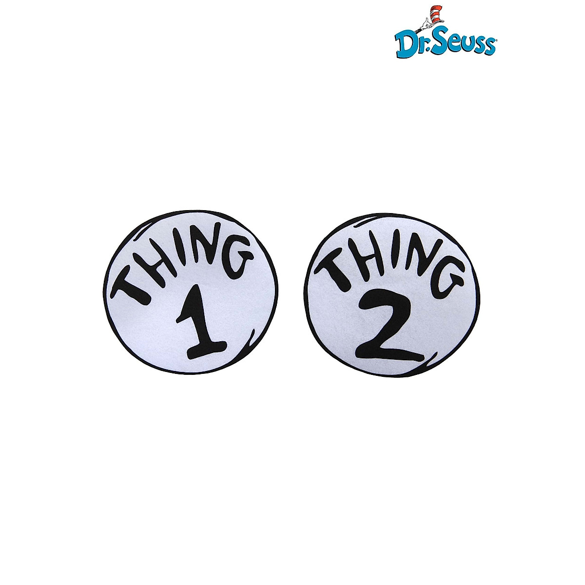elope Dr. Seuss Thing 1 & Thing 2 Large 2 Piece Iron On Patch Set for Kids and Adults Standard