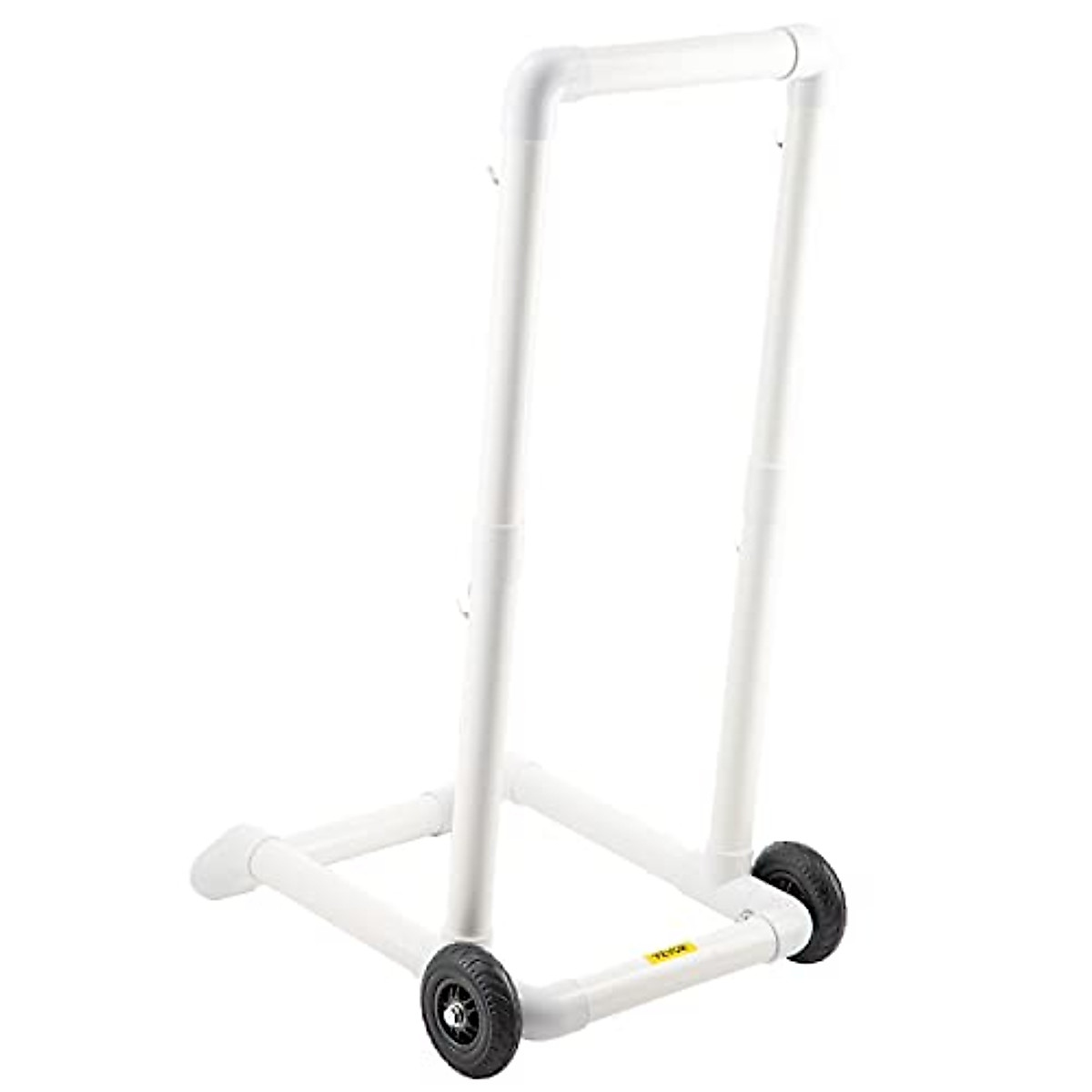 VEVOR Plastic Recycling Cart, 22.8" x 15.7" Hook-Type Moving Bin Cart with 2 Wheels, Easy Assembly & Weatherproof Well-Built Recycle Cart, for Simple Recycle Bin and Caddy, White