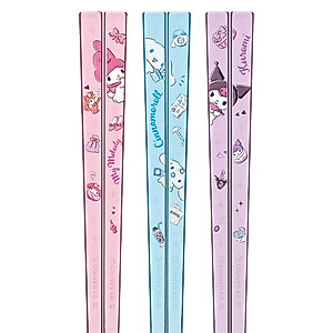 Skater AAC45T-A Dishwasher Safe Acrylic Chopsticks 8.3 inches (21 cm), Set of 3 Pairs for Adults