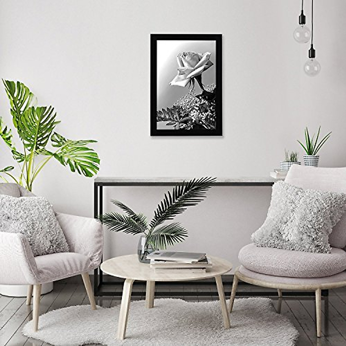 Americanflat 12x18 Poster Frame, Black & 8x12 Picture Frame in Black with Shatter Resistant Glass - Horizontal and Vertical Formats for Wall and Tabletop