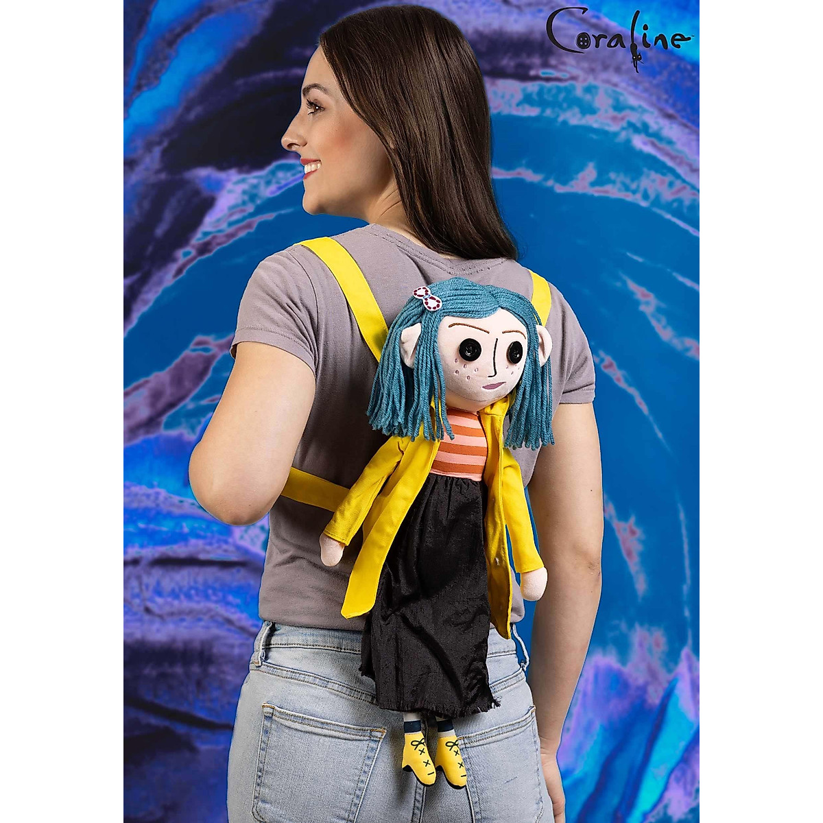 Fun Costumes Coraline Doll Plush Mini Backpack Standard