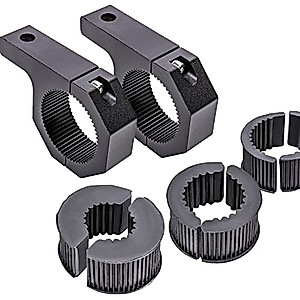 Off-Road Light Mounting Bracket Bar Clamp Kits [1"/1.5"/1.75"/2" Inch] [Horizontal Bar] [Aluminium] [2 Units] Bull Roll Cage Clamps Mount For ATV UTV