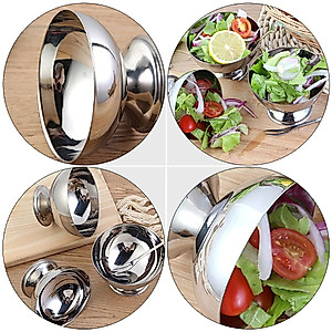 Cabilock Stainless Steel Ice Cream Bowl Metal Pudding Cups Salad Dessert Holder Snack Fruit Candy Container for DIY Ice Cream Parfait Banana Pudding 10. 7X10. 7CM