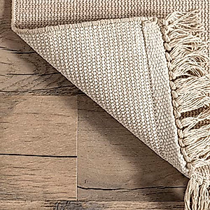 nuLOOM Noémie Tribal Synbols Tasseled Area Rug, 8' x 10', Ivory