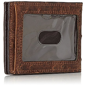 Nocona Belt Co. Double Bifold Money Clip Ostrich, Brown