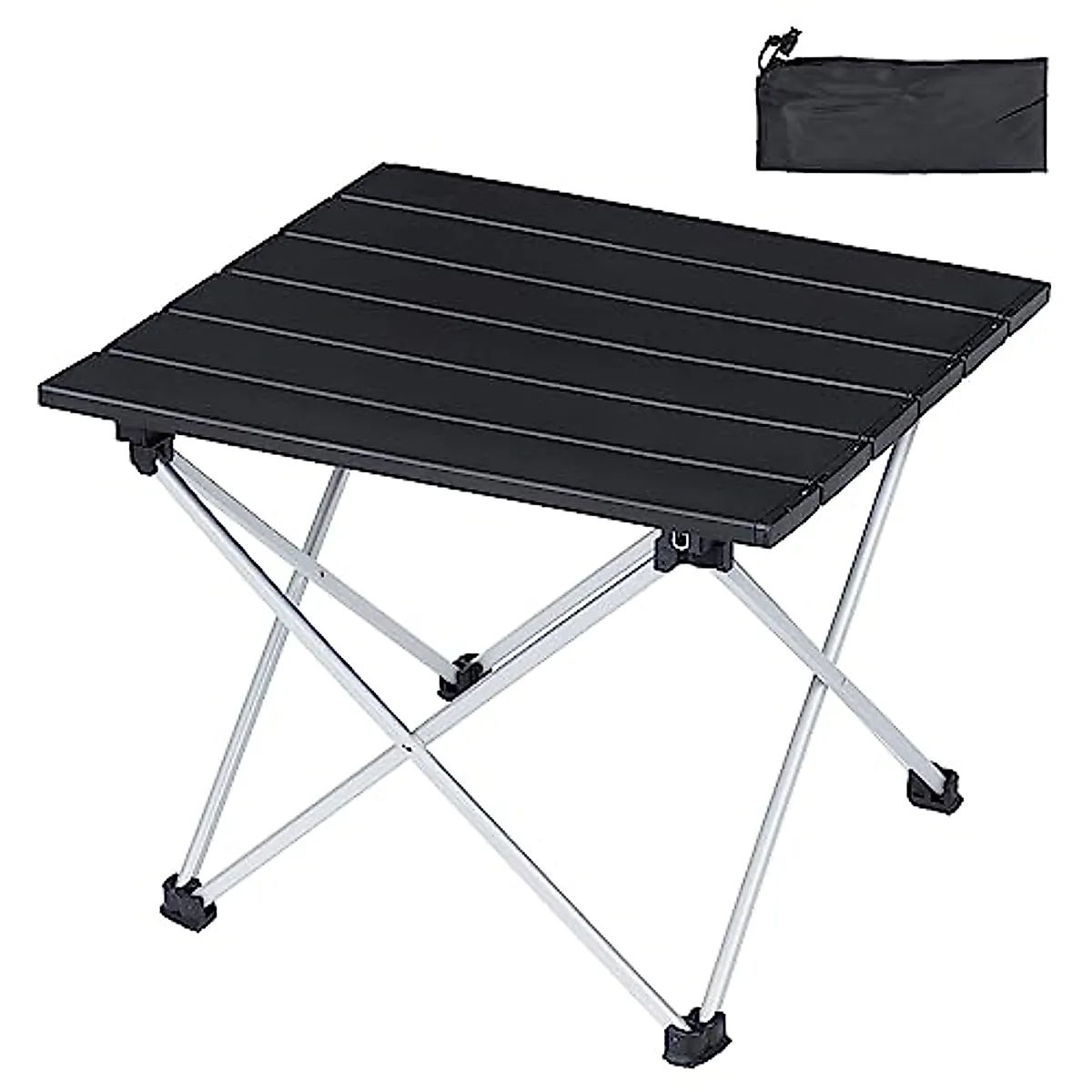 Portable Camping Table Small,Camping Tables,Ultralight Aluminum Folding Beach Table with Carrying Bag for Outdoor Cooking, Picnic, Camp, Boat, Travel-15.6" x 13.6"