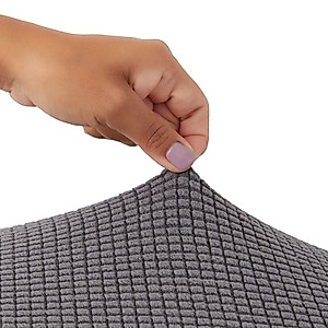 Juvale 2 Pack Stretch Outdoor Cushion Covers for Patio Furniture and Sofas, Reversible (Medium, Grey)