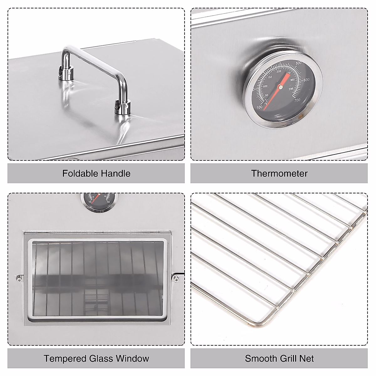 REDCAMP 16" H Foldable Camping Oven with Storage Handbag,Stainless Steel Portable Camping Stove for Baking Cinnamon Rolls, Breads and Muffins with Wood Burning Fire,Propane Stoves,Campers,Baking BBQ