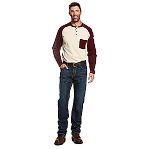 Ariat Male FR M4 Relaxed DuraStretch Lineup Stackable Straight Leg Jean Platinum 32W x 36L