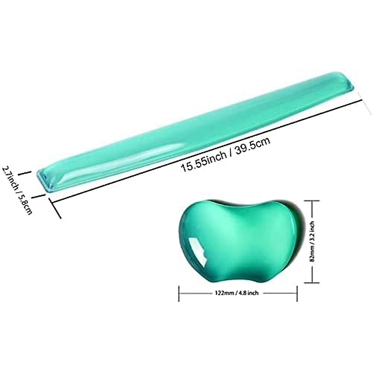 Gel Keyboard Wrist Rest Set Plus - ABRONDA Keyboard & Mouse Wrist Support Pad Office, Computer, Laptop, Mac - Durable, Comfortable and Pain Relief- Black Set