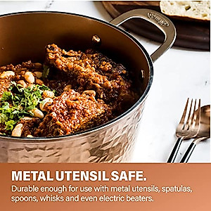 Gotham Steel Hammered Pots and Pans Set Nonstick, 15 Pc Kitchen Cookware Set & Bakeware Set, Induction Pots and Pans for Cooking, Ceramic Coated, Long Lasting Nonstick, Dishwasher Safe 100% Toxin Free