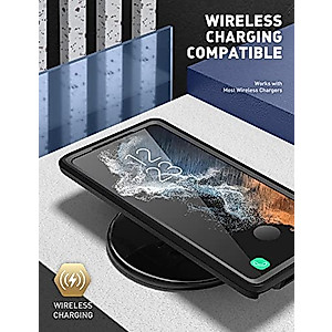 Clayco Xenon Series Case for Samsung Galaxy S22 Ultra (6.8 Inch) 5G 360 Degree Mobile Phone Case Robust Protective Bumper Case Full Cover with Integrated Screen Protector 2022 Edition (Black)