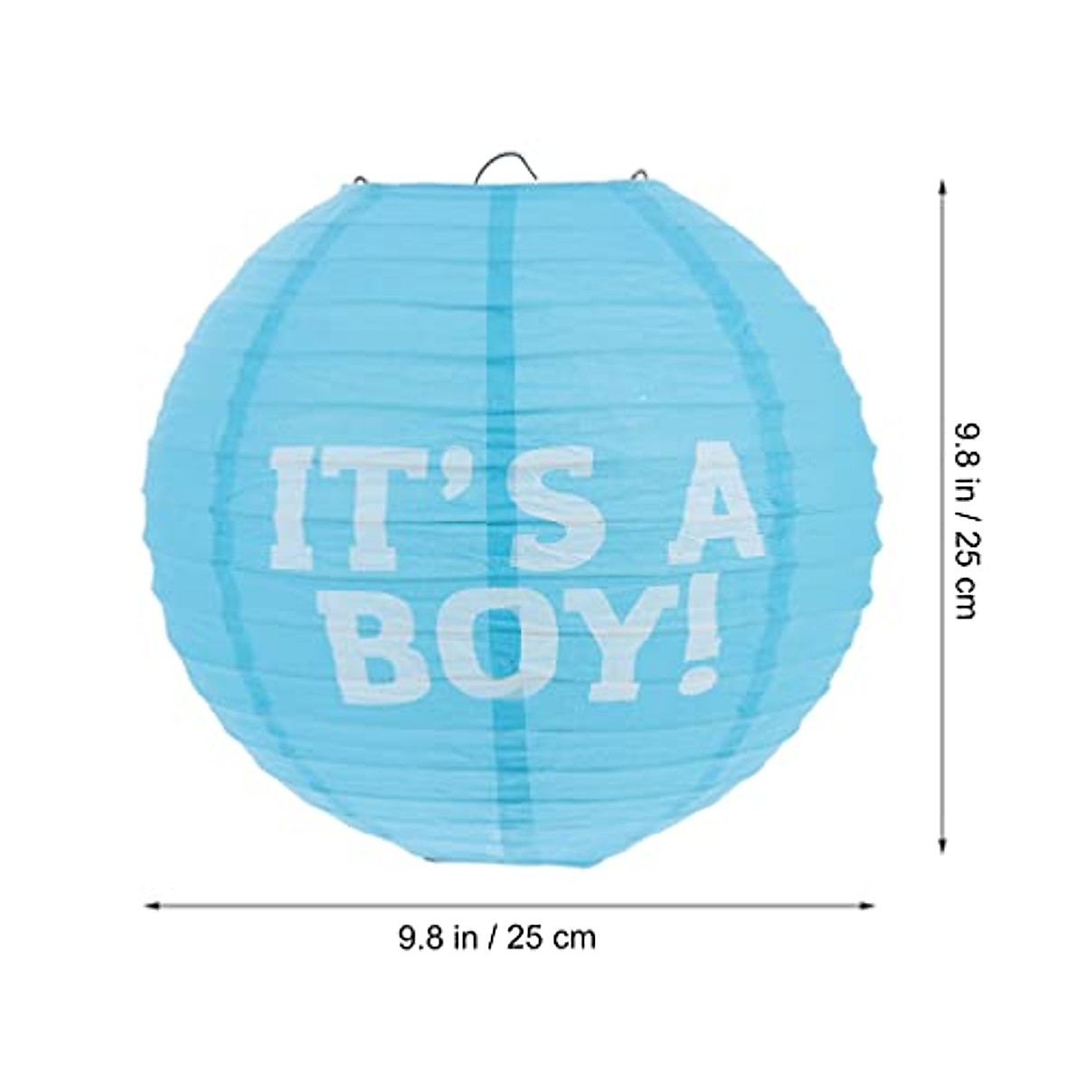 Gadpiparty Gender Reveal Hanging Ornament 3Pcs Party Paper Lanterns Baby Shower Lanterns Round Folding Lanterns Its a Boy Lanterns Birthday Party Hanging Decorations (Sky- Blue) Japandi Decor