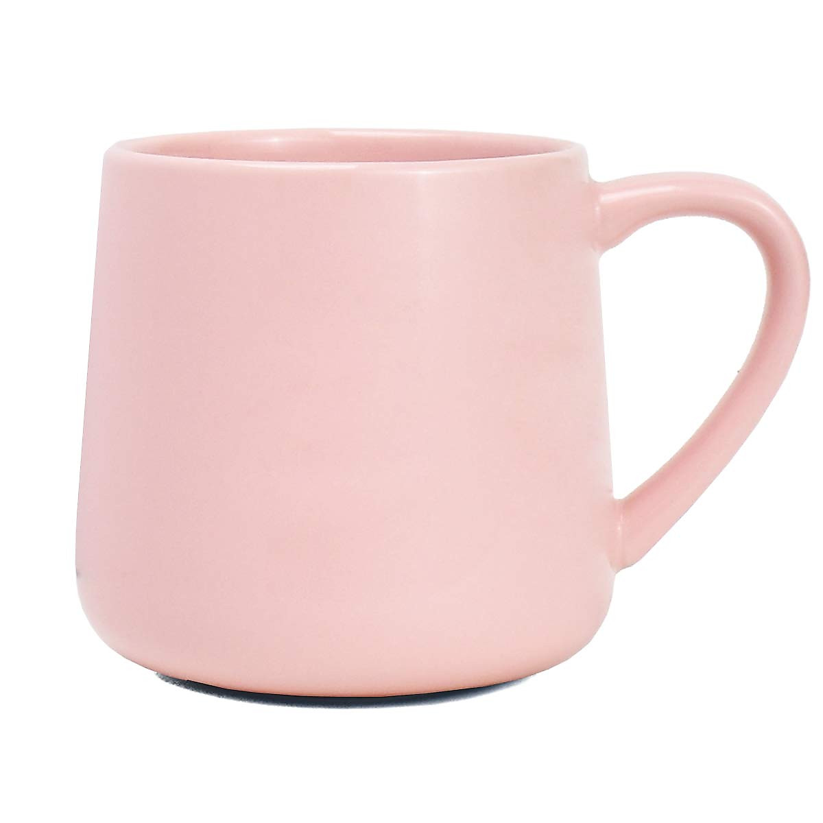 Bosmarlin Large Glossy Ceramic Coffee Mug, Pink Tea Cup for Office and Home, 18 oz, Suitable for Dishwasher and Microwave, 1 Pack (Pink)