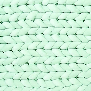 Casaphoria Chunky Yarn for Hand Arm Knitting Blanket,Super Soft Giant Yarn Cotton Tube Yarn,Washable Velvet Jumbo Crochet DIY Yarn for Pet Bed,Bulky Yarn for Pillow(Green,2Lbs)
