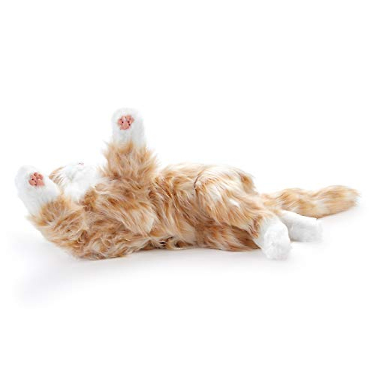 JOY FOR ALL Companion Pet for Seniors - Lifelike Animatronic Cat - Realistic Soft-Touch Fur & Purring - Therapy Stuffed Animal - Toy for Alzheimer's & Dementia - Orange Tabby