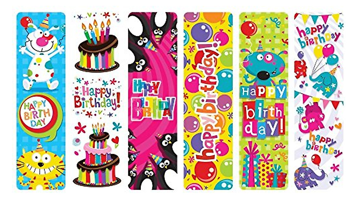 Raymond Geddes Happy Birthday Bookmarks for Kids - 100 Pack
