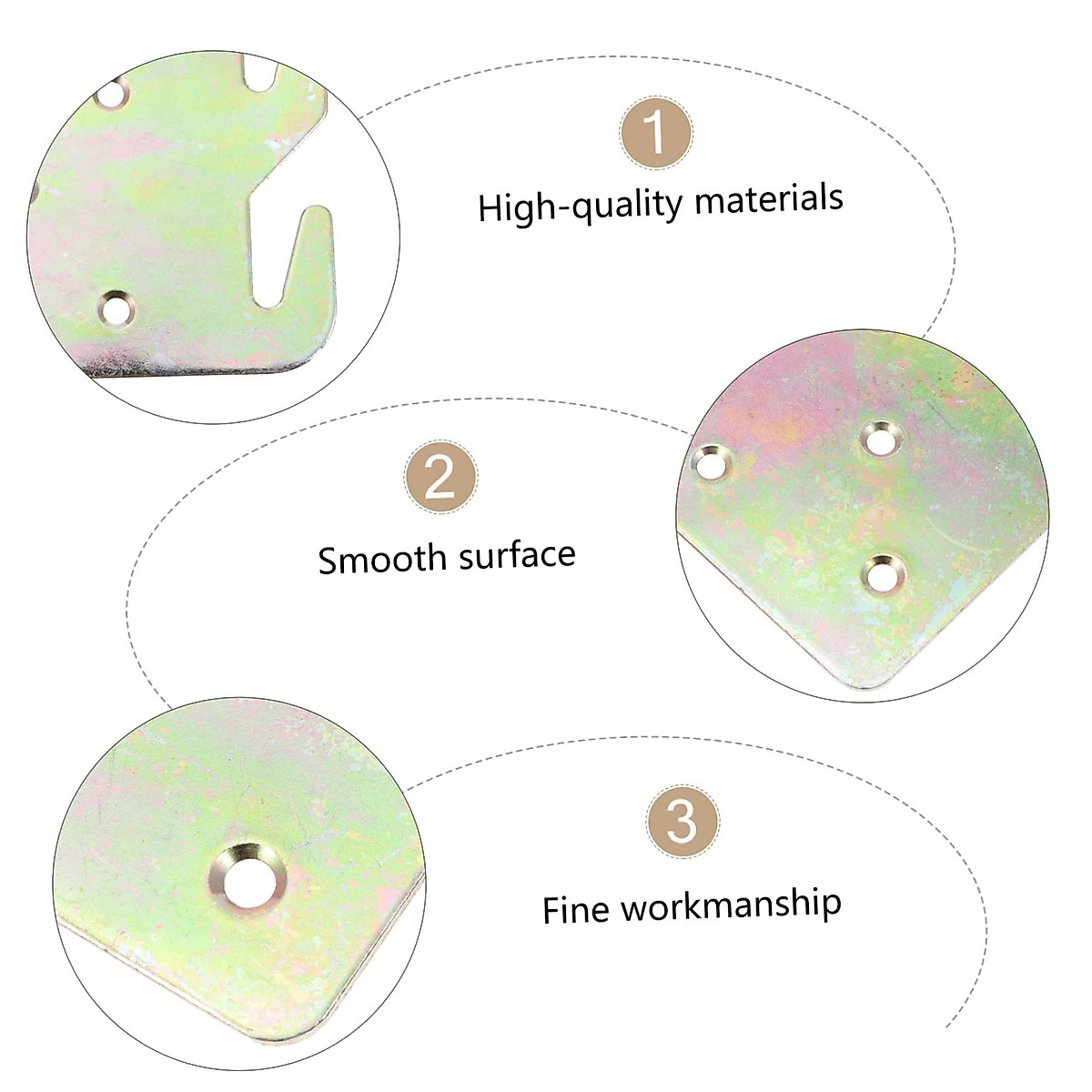 LIFKOME 4pcs Bed Hook Railing Iron European Style