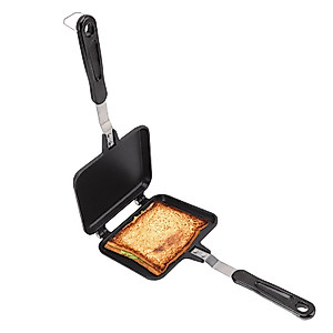 Non Stick Frying Pan Aluminium Alloy Skillet Sandwich Cooking Pot Double Sided Pancake Pan Non Stick Griddle Pan Pancake Cooking Pot for Kitchen Breakfast