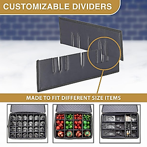2 Pack - China Cup Storage Chest with 48 Compartments Total - 19" x 13" x 6.5"H - Customizable Dividers to Accommodate Different Glassware and Bar Glasses - Hardshell on Sides and Bottom - Gray