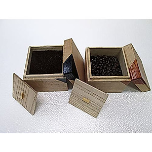 Japanese Tea and Coffee Canister, Airtight and Naturally Dehumidifying, Handmade by Craftsman from Kiri Wood (Japanese Paulownia)