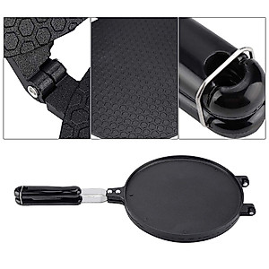 Non Stick Egg Roll Waffle Cone Maker Double side Aluminum Alloy Ice Cream Cone Maker Omelette Pancake Baking Pan Cake Bakeware Cooking Tools with Heat insulation Handle