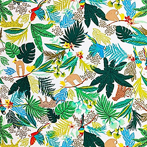 7pcs 19.68” x 19.68” (50cm x 50cm), 100% Cotton Fabric Bundle Squares for Quilting Sewing DIY Craft Patchwork, No Repeat Dark Flower Pattern.