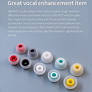 10 PCS/5 Pairs Earbud Tips Yinyoo KBEAR 07 Replacement Silicone Ear Buds Tips Earbuds Rubber Tips for 4.5mm -.7mm Inner Nozzle in Ear Earphones Headphones(10PCS/5 Pair/5 Color/5 Size,S/M/L/M-/M+)