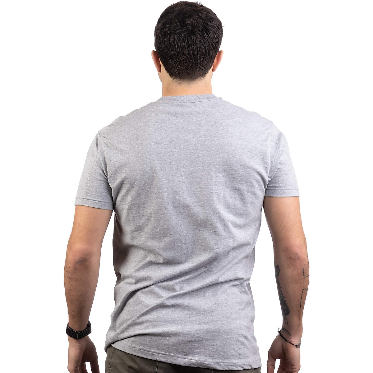 Ann Arbor T-shirt Co. You Can't Scare Me, I Have Three Daughters Funny Dad Daddy Joke Men T-Shirt - Medium, Vintage Grey