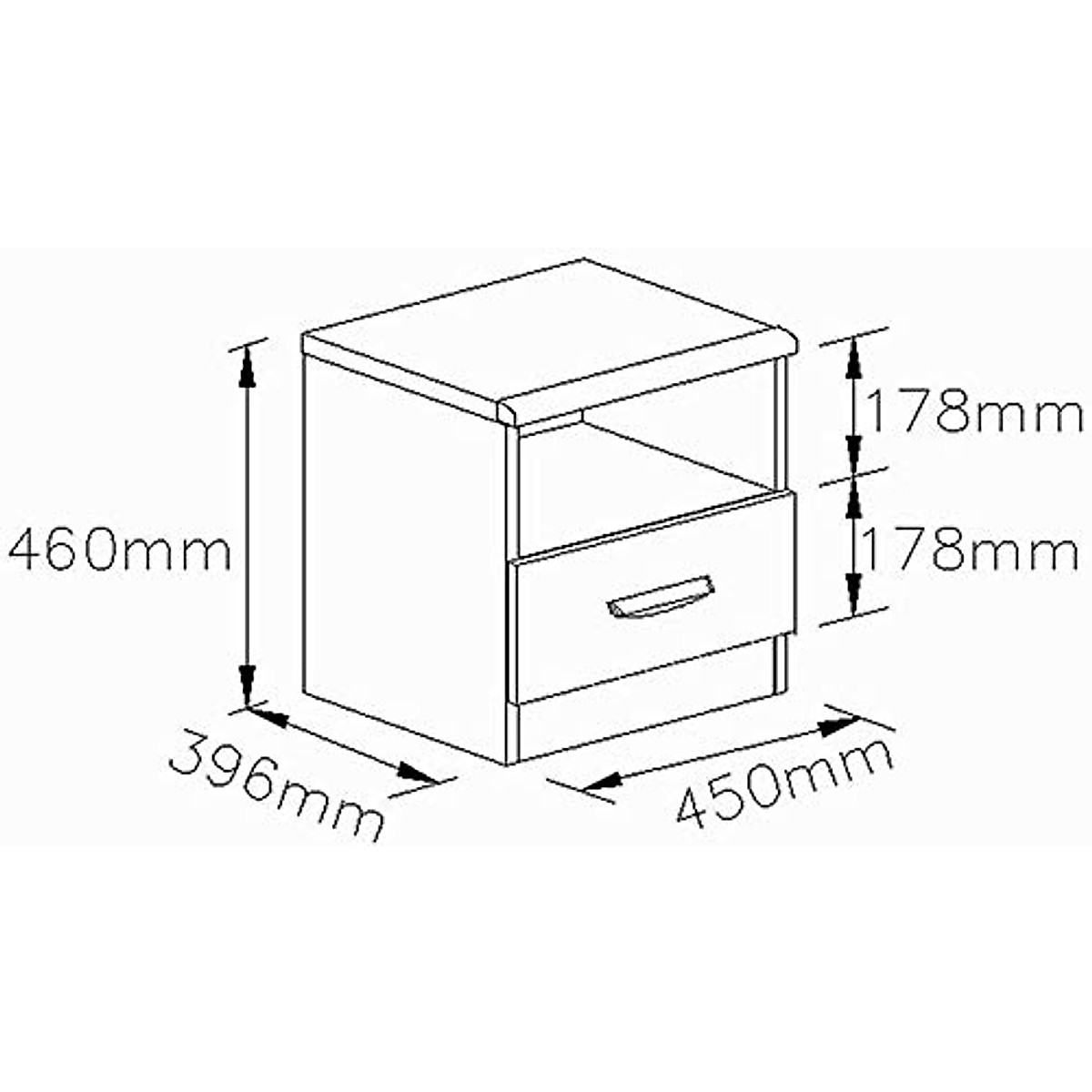 Bedside Table Bedroom Bedside Table, Bedside Table Bedside Table Furniture Modern Bedroom Locker Living Room Furniture 45 * 39.6 * 46cm Lovely Little Bedside Cabinet