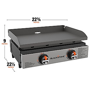 Blackstone 2203 22” Original Tabletop Griddle with Omnivore Griddle Plate, Powder Coated Steel, Black