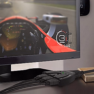 Fosmon 3-Port 4K, 3x1 Switcher (Automatic Switching) Support Ultra 3D HDR Full HD 1080P HDCP, HDMI Splitter Hub Compatible with Apple Roku Fire TV Stick HDTV PS4 Xbox One Chromecast