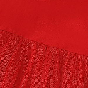 Infant Girl Tutu Dress Baby Girl Ruffle Romper Dress Toddler Girl Solid Color Skirts with Headband Summer Clothes (Red, 6-12 Months)