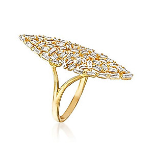 Ross-Simons 0.85 ct. t.w. Diamond Cluster Ring in 14kt Yellow Gold. Size 7