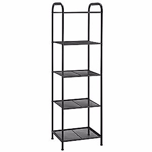 MAX Houser Storage Rack with Shelf,Industrial Style Extendable Plant Stand, Standing Shelf Units for Kitchen, Bathroom, Office,Living Room, Balcony, Kitchen (Charcoal Gray, 5 Tier)