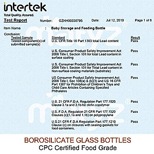 Matyz Glass Breastmilk Storage Bottles, 6 Pack, 6 oz, Compatible with Spectra Medela Breast Pump - Freezer Safe Storage Bottles Set - Wide Mouth Breastmilk Storage Containers - BPA Free (Blue Lids)