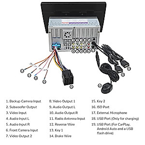 Eonon 10.1 Inch Double Din Car Stereo,Wired and Wireless CarPlay & Android Auto, Mirror Link, QLED Display Car Radio Receiver, Quick Charge/Built in DSP, Bluetooth 5.0-X20PLUS