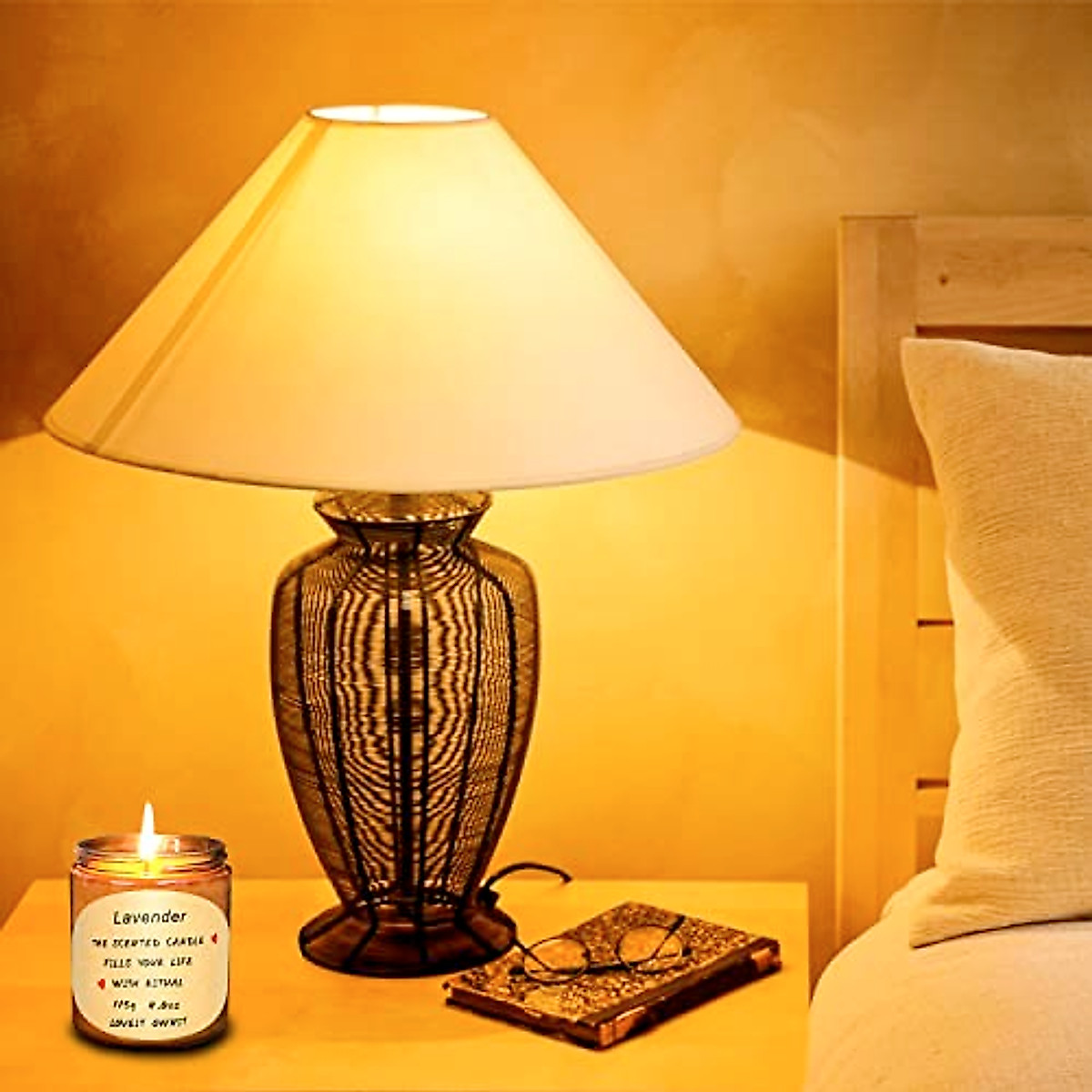 4 Pack Candles for Home Scented, 4 scents 4oz Aromatherapy Scented Candles Jar, 80 Hours Burn, All Natural Soy Wax Candle, Christmas Thanksgiving Mother's Day Birthday Gifts Set