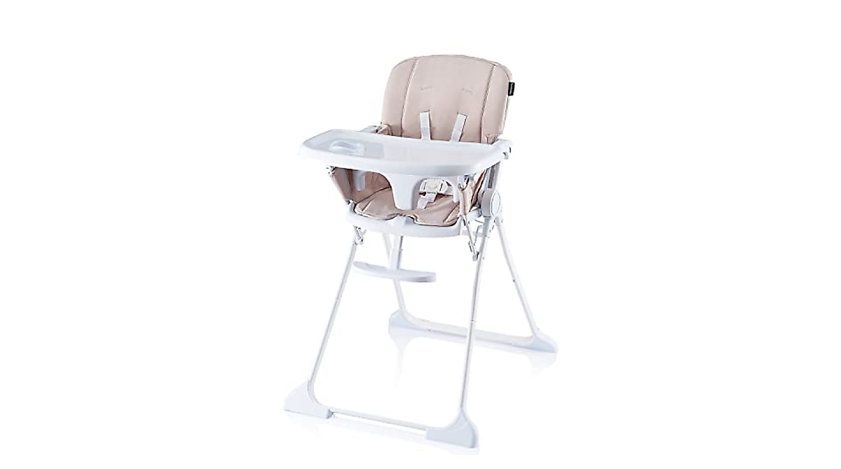 Pamo Babe High Chair for Toddlers - Adjustable & Wipeable Beige Seat