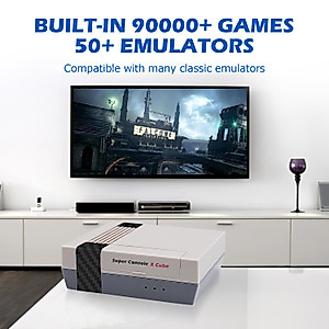 Kinhank Retro Game Console,Super Console X Cube with 90,000+ Video Games, Classic Mini Gaming Systems for TV,Plug and Play,Compatible with 70+ Emulators,Support 4K HD/AV Output