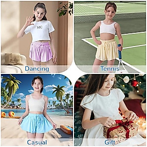 Flowy Shorts Girls Butterfly Shorts Girls Athletic Shorts Kids Butterfly Shorts Toddler Youth with Liner 2-in-1 Running,Active